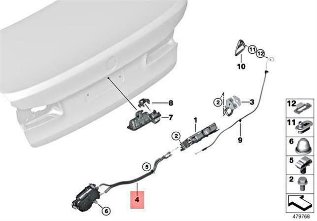 OEM BMW G30 G01 530i X3 Trunk Lid Lock Actuator Motor 51247383561 for ...