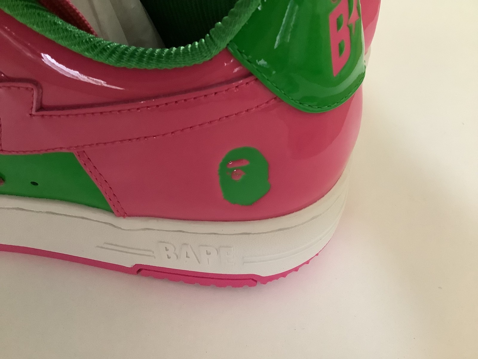 Authentic a bathing ape bape bape sta #1 pink men’s US 9.5 pink new ...