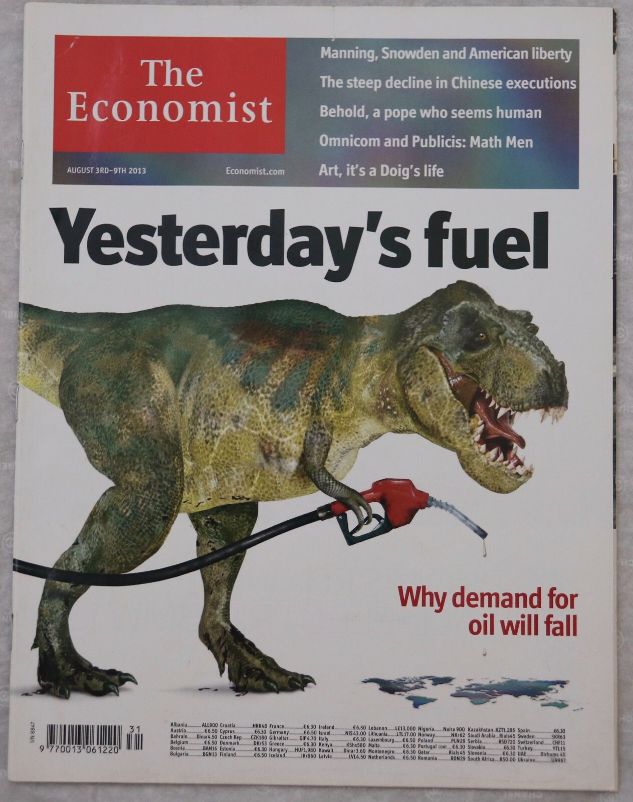 The Economist Magazine 2013 August Yesterday`s Fuel Chinese Executions ...