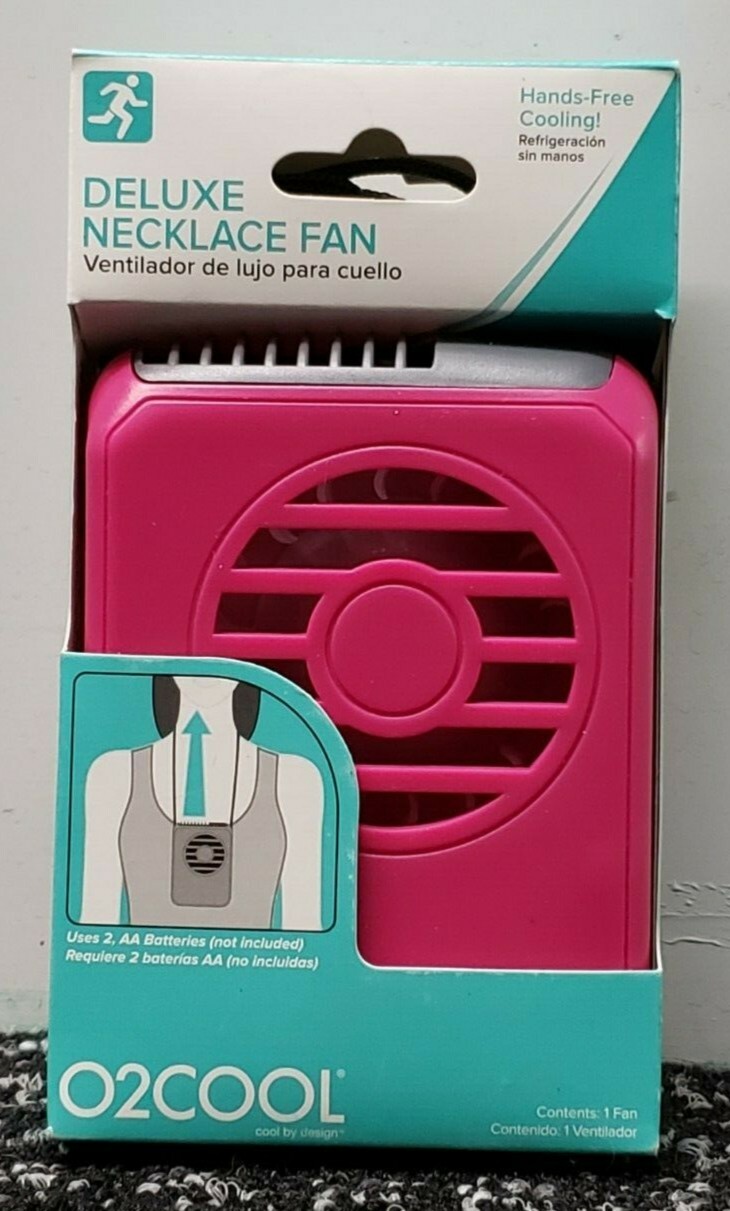 O2COOL Deluxe Necklace Fan / Color Pink | eBay