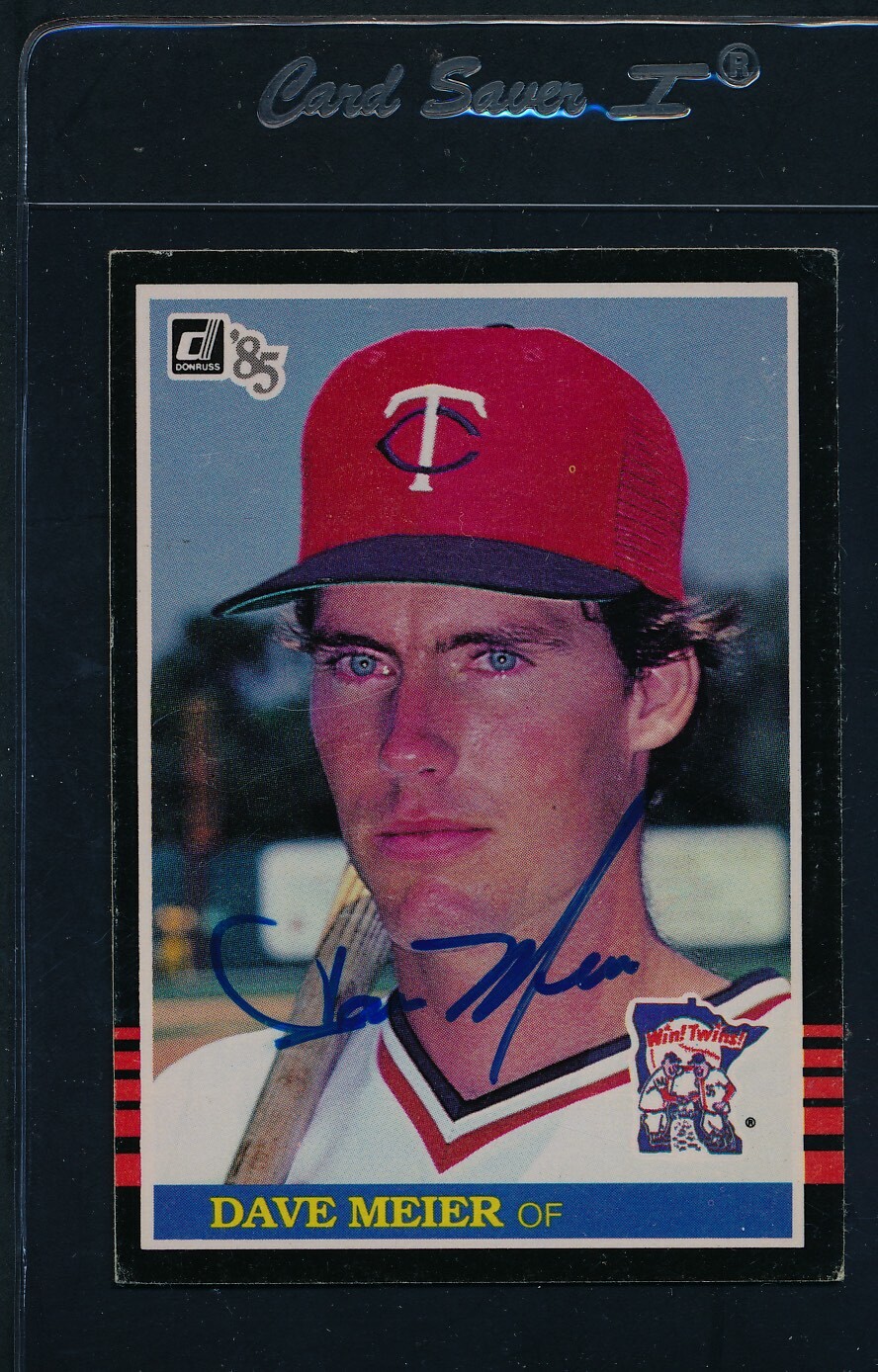 1985 Donruss #147 Dave Meier Twins Signed Auto *49676 | eBay