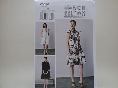 Vogue 8876 V8876 Marcy Tilton Dress Pattern, Misses Sizes 8-16 or 16-24 ...