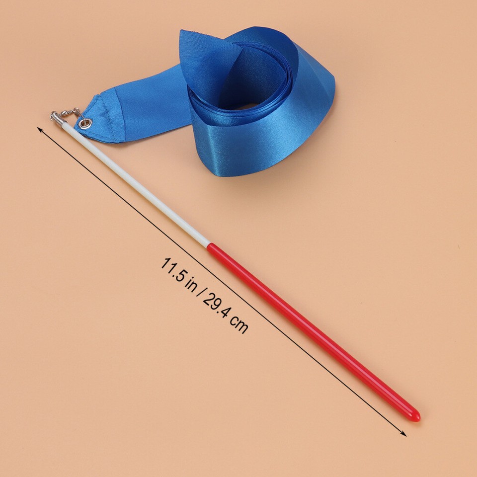 14pcs streamers Ribbon Dancing Ring Sensory Rainbow Worship Flags Dance ...