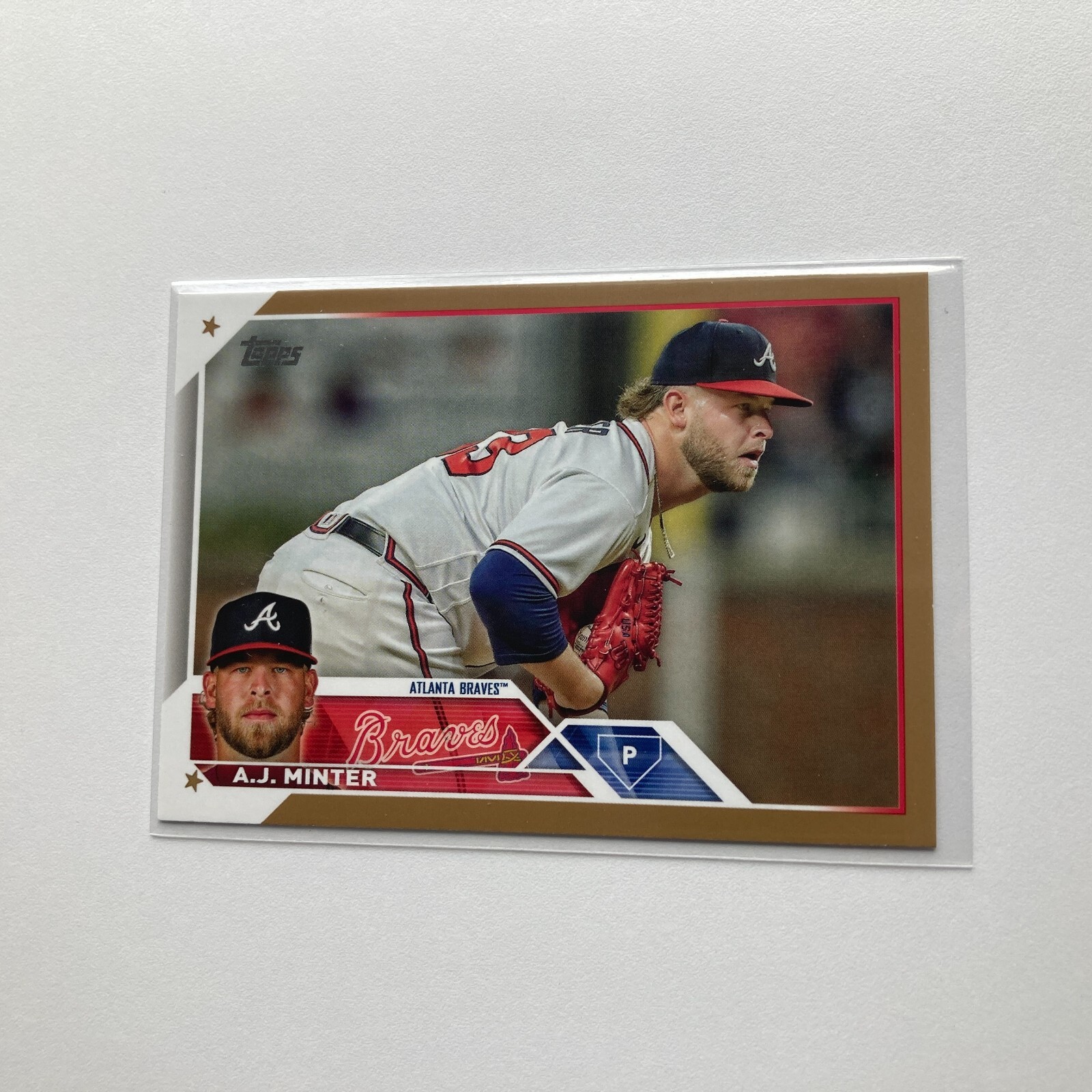 A.J. Minter 2023 Topps Series 1 One Baseball Gold Card 886/2023 #159 | eBay