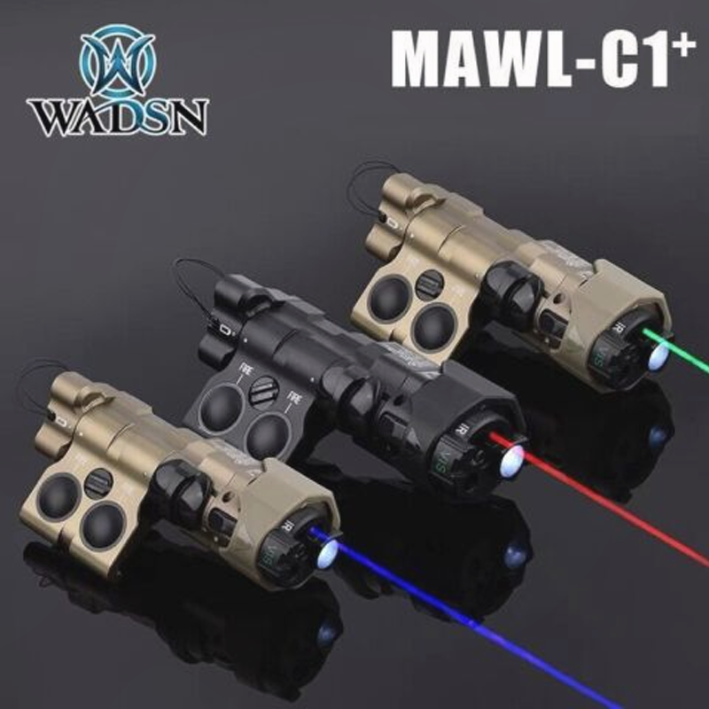 WADSN Metal MAWL C1 Visible Red Blue Laser IR Pointer light White Light ...