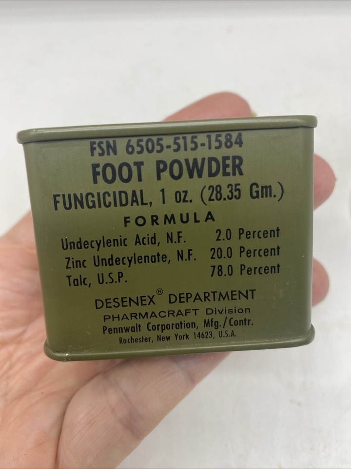 Vintage Vietnam War MFD 1970 US Army Military Foot Powder Unused Tin | eBay
