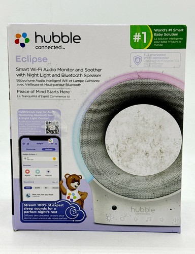 Hubble Eclipse Smart Soother & Wi-Fi Audio Monitor with Night Light & Lullabies | eBay