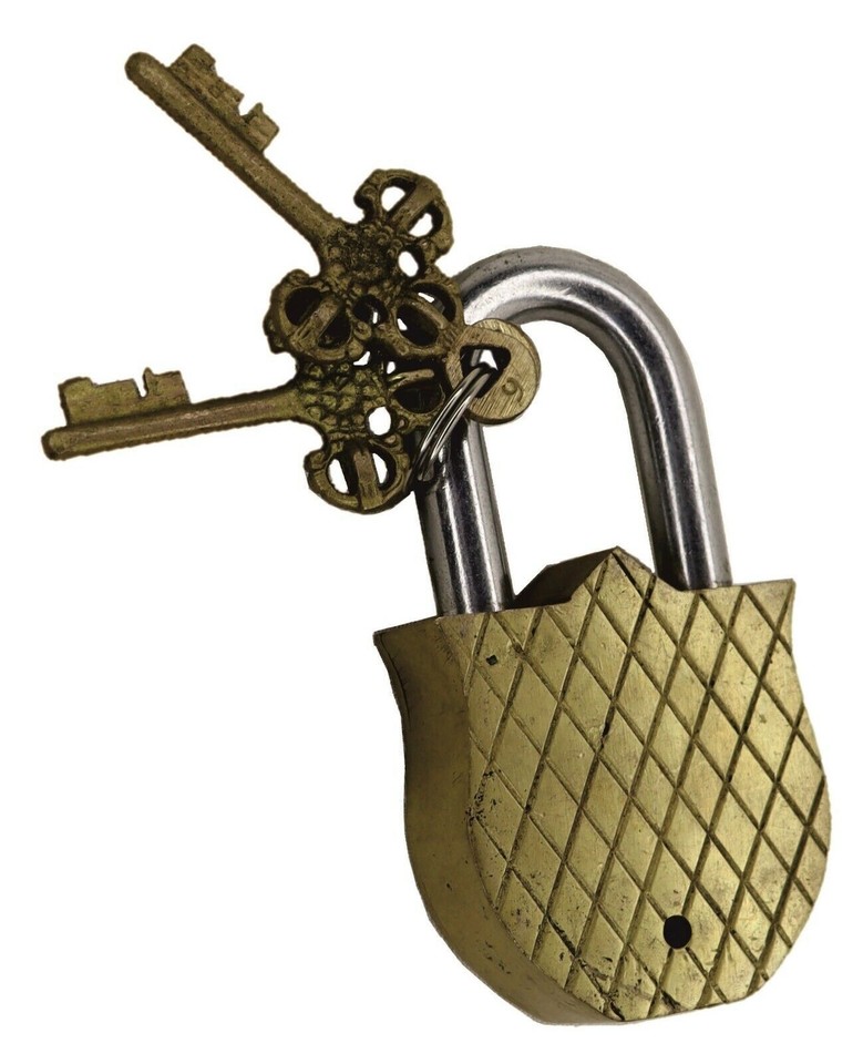 Elephant Shape Padlock Antique Style Handmade Brass Door Lock with ...