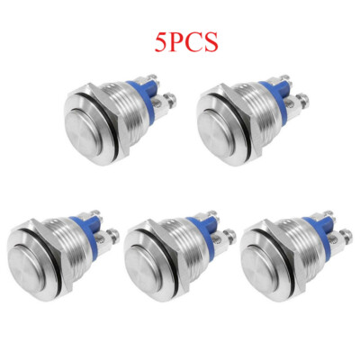 5pcs 12V 16mm Momentary Push Button Horn Switch ON/OFF Car Dashboard ...