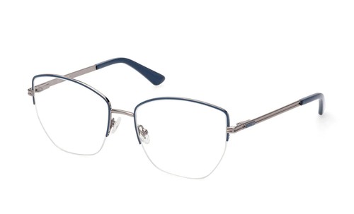 GUESS GU2939 Blue 090 Metal Optical Semi Rimless Eyeglasses Frame 53-18 ...