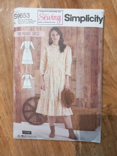 Sewing Pattern,The Prairie Dress Pattern, Simplicity S9653, Sizes XS-XL ...