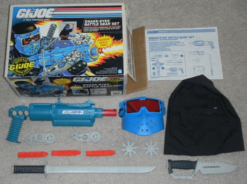 1991 Vintage G.I. GI Joe Lot Snake Eyes v4 Battle Gear Play Set ...