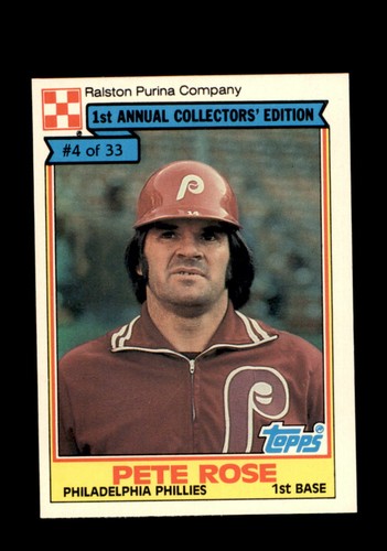 1984 Topps Ralston Purina #4 Pete Rose Philadelphia Phillies NM-MT | eBay