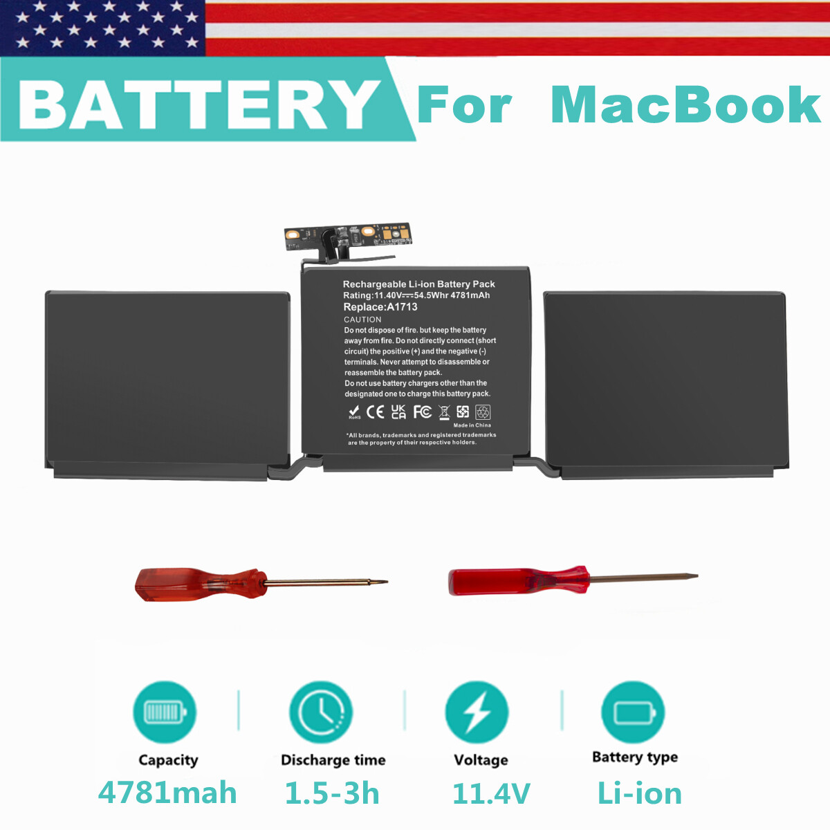 A2171 A2159 A2289 A2338 Battery For Apple MacBook Pro 13" Mid 2019 2020 ...