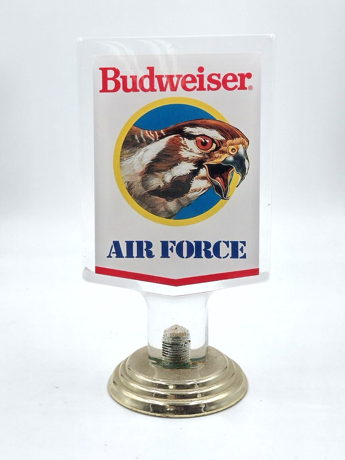Vintage Budweiser Beer Tap Handle Acrylic Lucite Air Force Hawk Bird ...