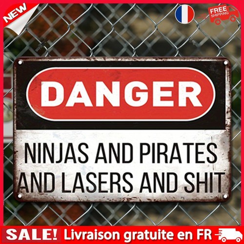 Vintage Metal Warning Sign Tin Sign Rectangular Iron Painting Wall Home ...