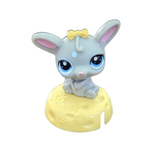 2011 Littlest pet shop gray mouse on cheese bauble head figure | eBay