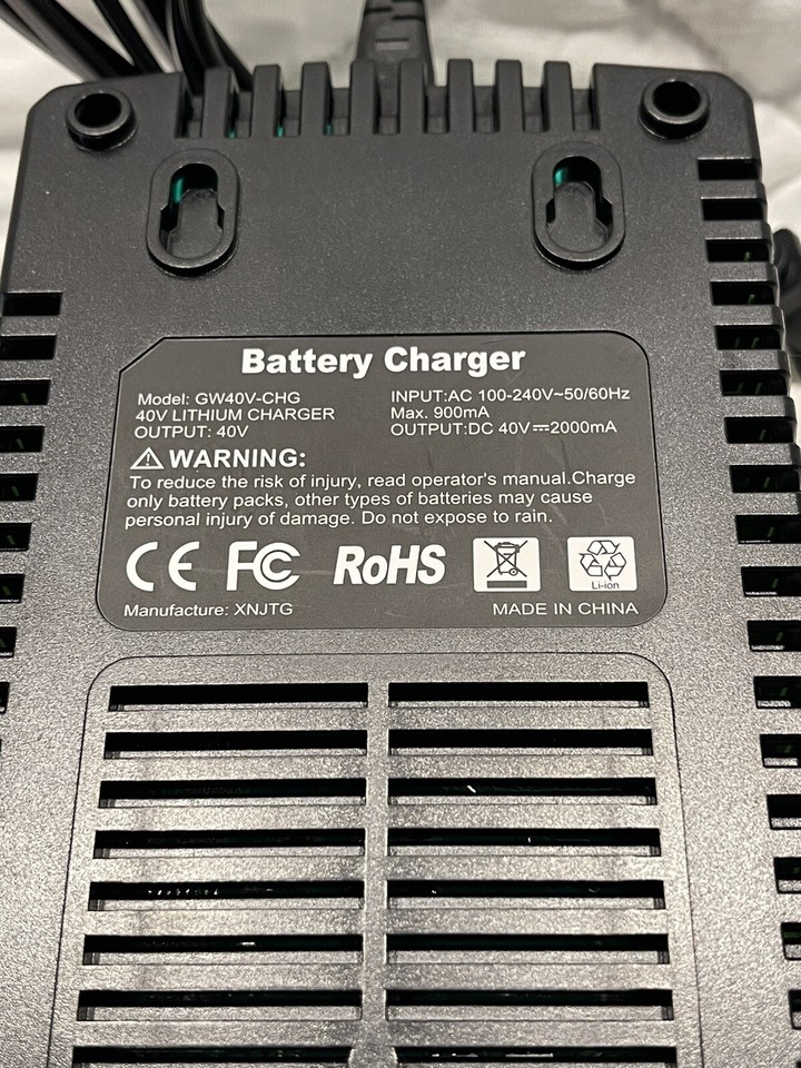 GW40V-CHG Green Black 40 Volt Lithium-Ion Battery Charger | eBay