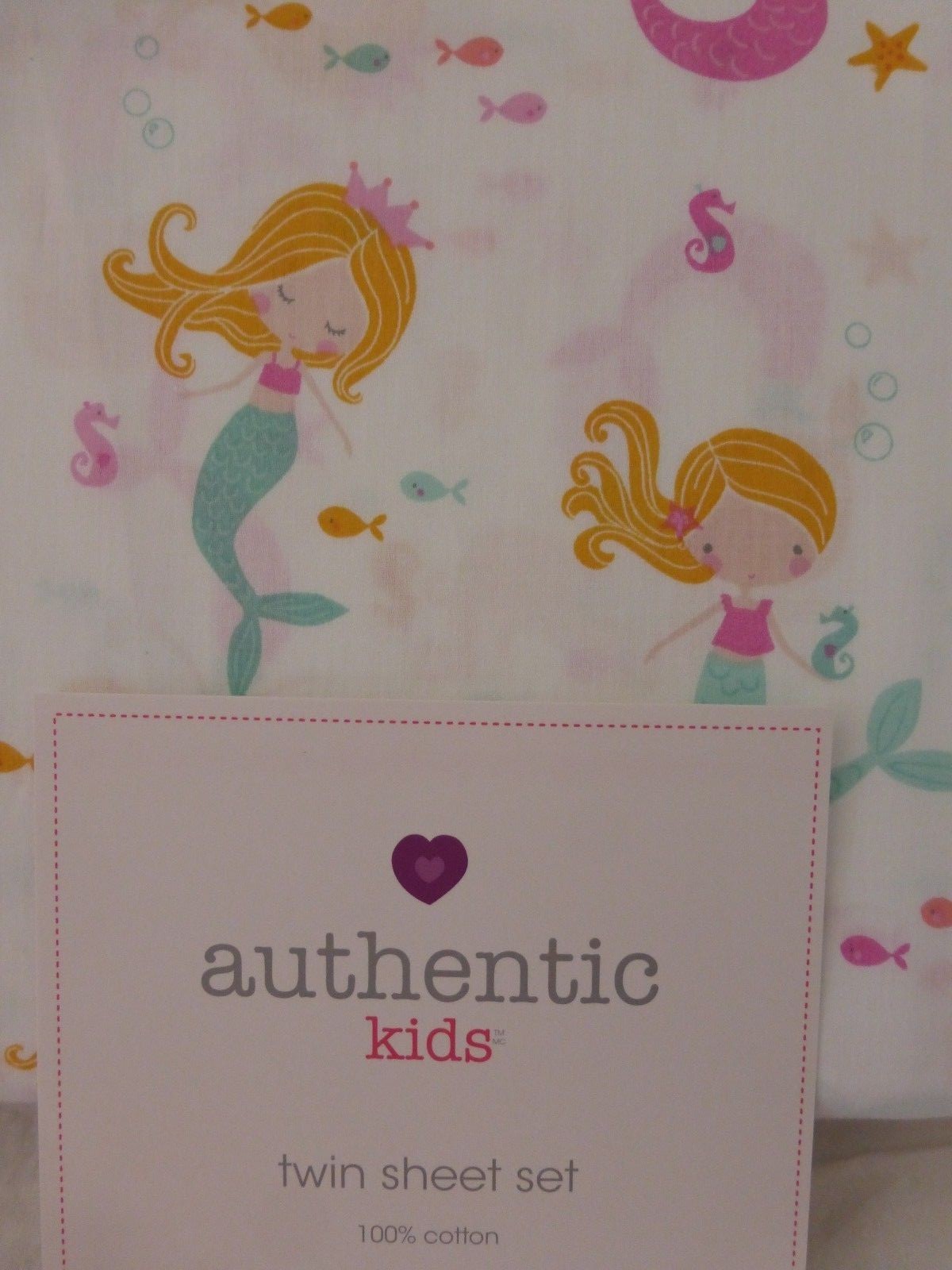 3 pc Authentic Kids Mermaids Twin Sheet Set NIP | eBay