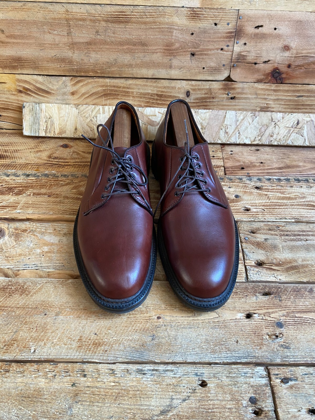 Alden plain toe blucher chromexcel brown dery shoes US sz 10B/D /UK 9 ...