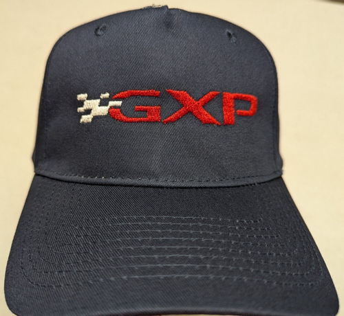 Pontiac GXP Deep Blue Hat Embroidered Silver n Red - Port & Co. 5 panel ...