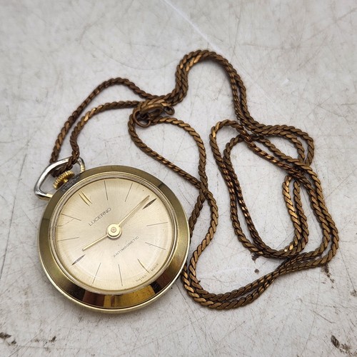 Vintage Lucerno Antimagnetic Swiss Made Manual Wind Pendant Watch ...