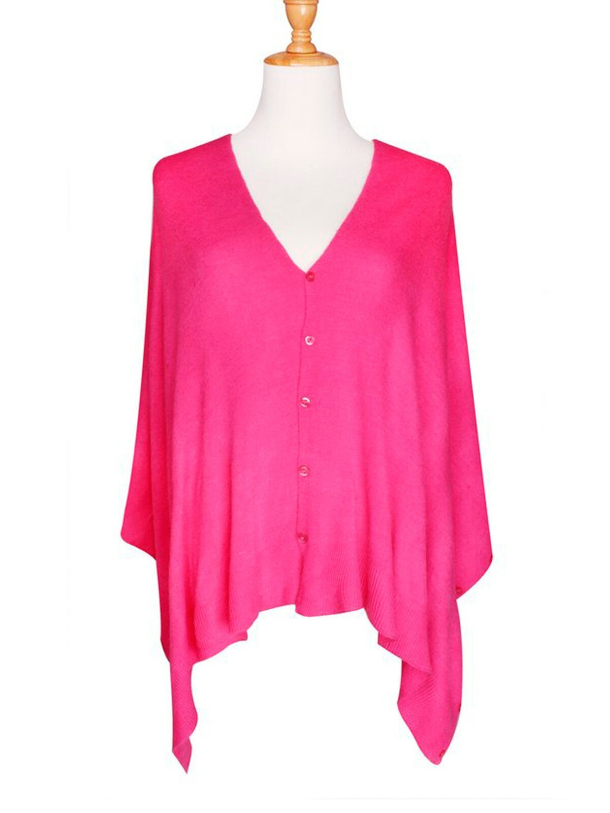 Pink Scarf Shawl Shrug Button Up Style for Casual or Evening 60"x22 ...