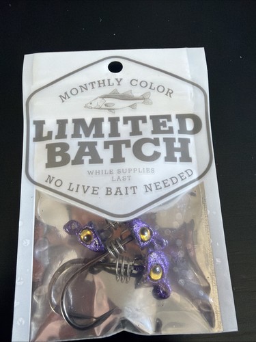 NLBN Limited Batch 1/8oz jigs for 3” paddle tails - 3pk - Purple Haze ...