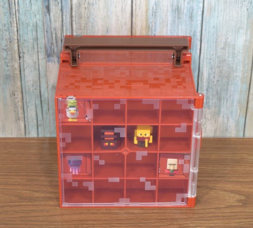 Mattel Minecraft Mini Figure Collector Case Red Nether Magma Cube + 2 ...