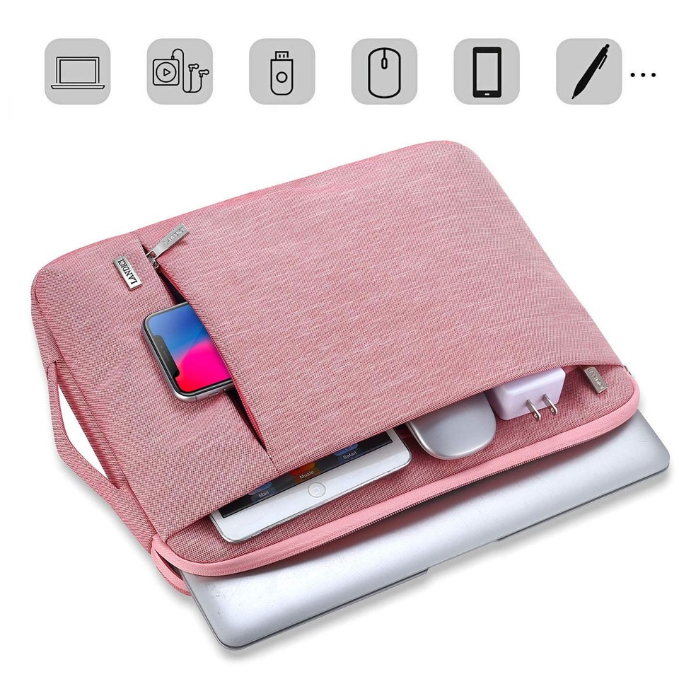LANDICI 360° Protective Laptop Sleeve 13-14 Inch, Computer Pink | eBay