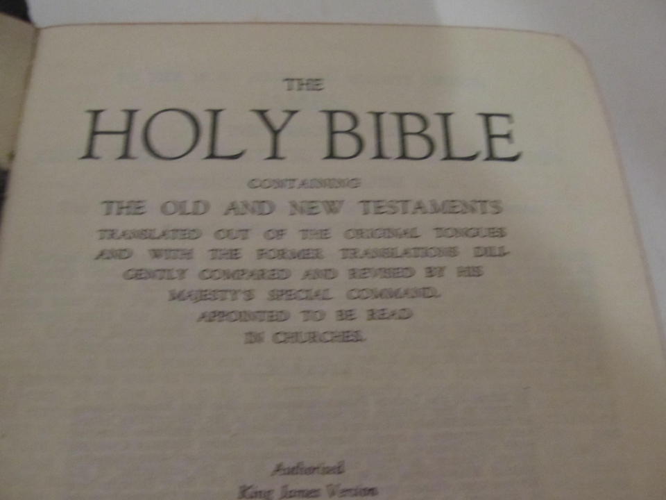 King James KJV Collins Clear Type Holy Bible 1949 Illustrated w/ Maps ...