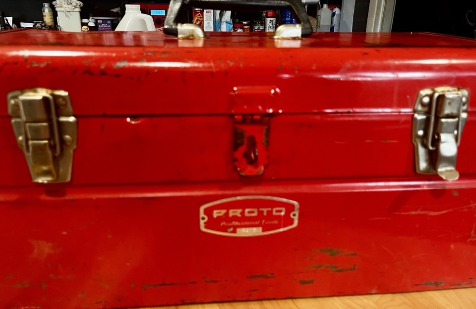 Vintage PROTO Metal Toolbox 9975 Heavy Duty Steel Red Tool Chest ...