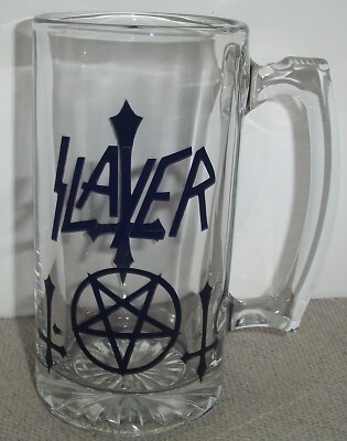 SLAYER Beer Mug 26.5 Oz Custom Crosses Pentagram SLAYER | eBay