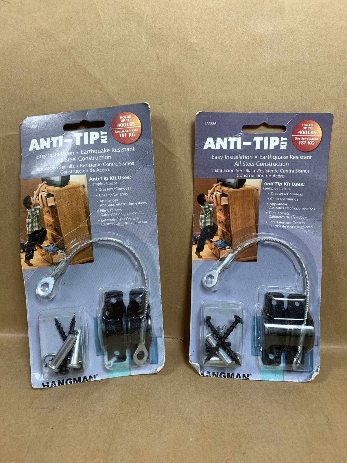 Lot of 2 - Hillman Fastener 122386 Stainless Steel Anti-Tip Kit - Free ...