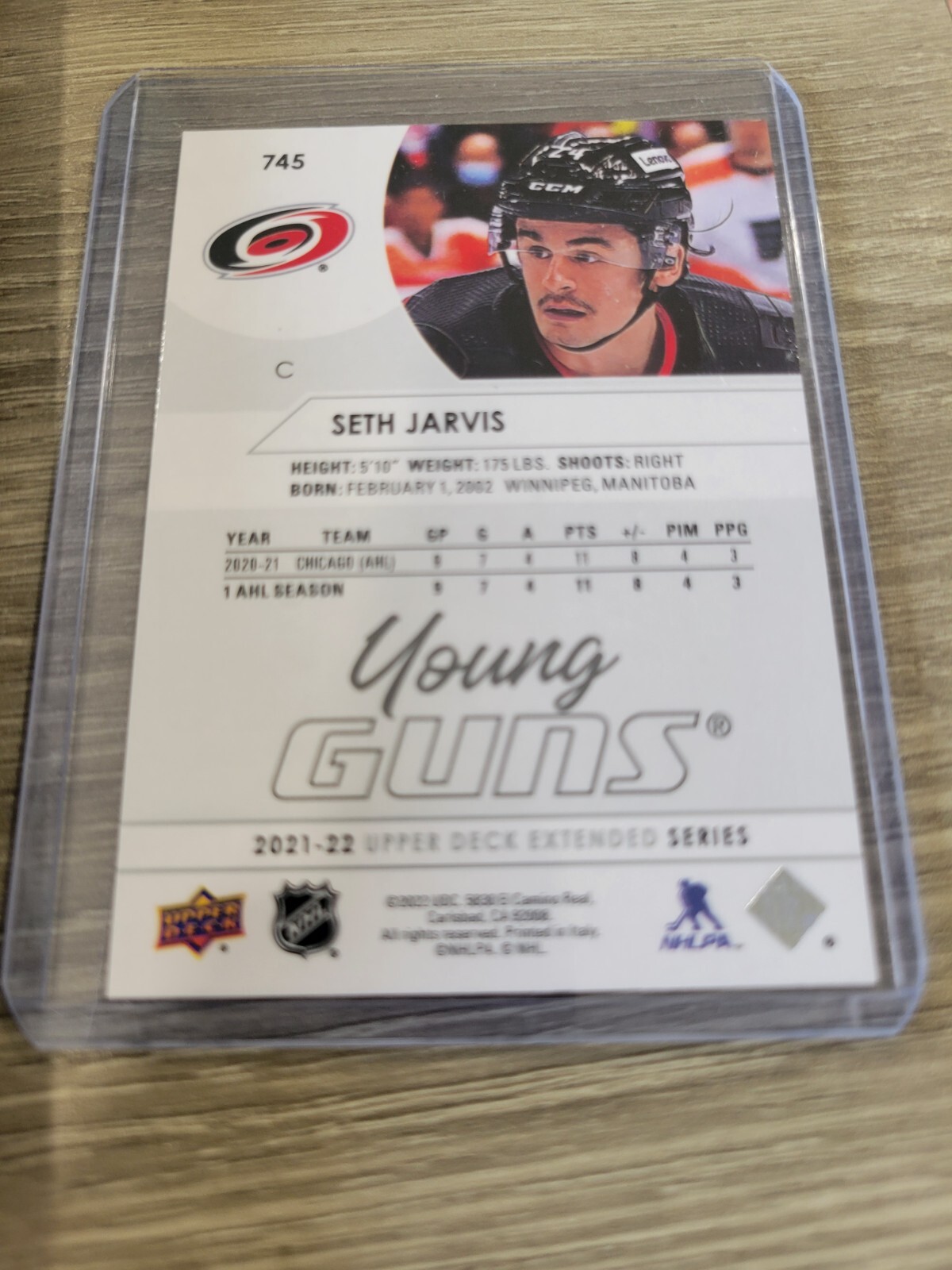2021-22 Upper Deck Extended Series - Young Guns #745 Seth Jarvis (RC ...