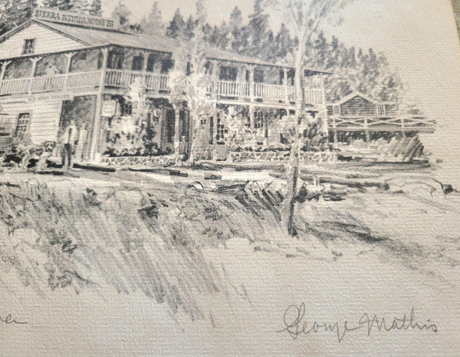 2 George Mathis signed Prints Sierra Nevada House III Coloma & Sutters ...