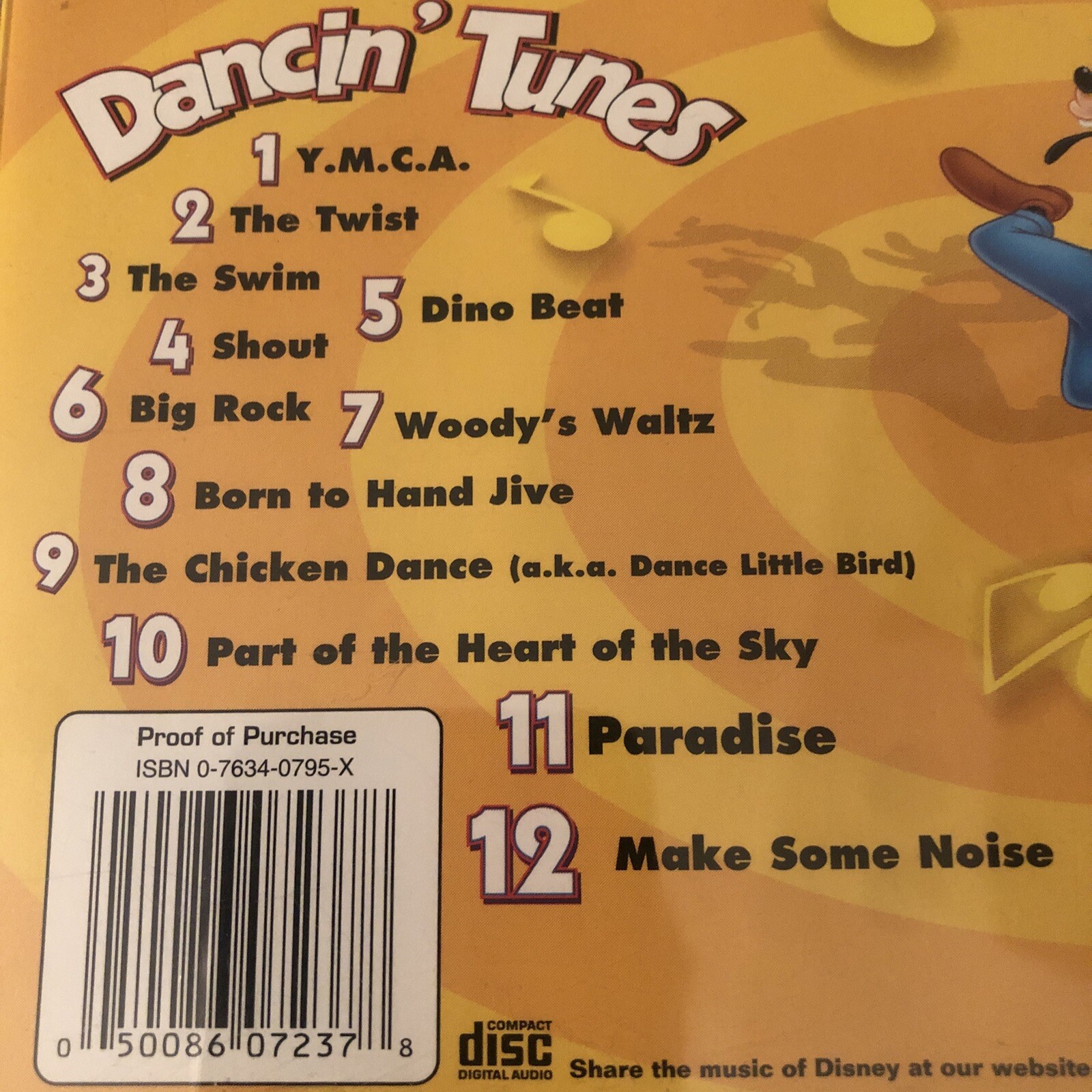 Walt Disney Records Presents "Dancin' Tunes" CD (2001, Disney ...