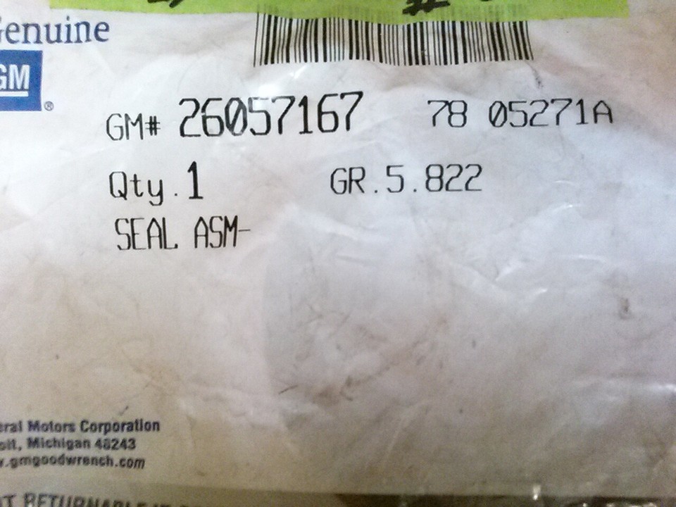 AC Delco / GM 291-319 / 15823962 seal. | eBay