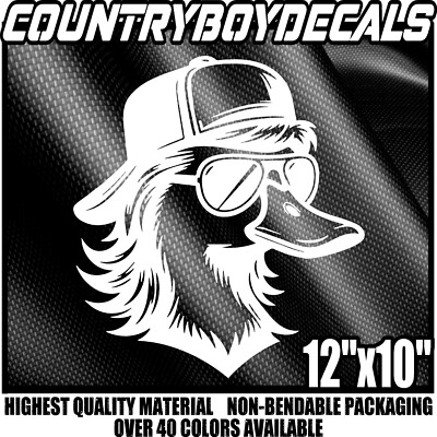 Mullet DUCK with HAT 12" Vinyl Decal Sticker Hunting Truck Car Wood ...