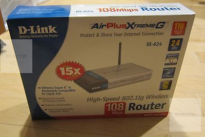 D-Link DI-624 AirPlus Xtreme G Wireless Router | 4 LAN Ports | 108 Mbps ...