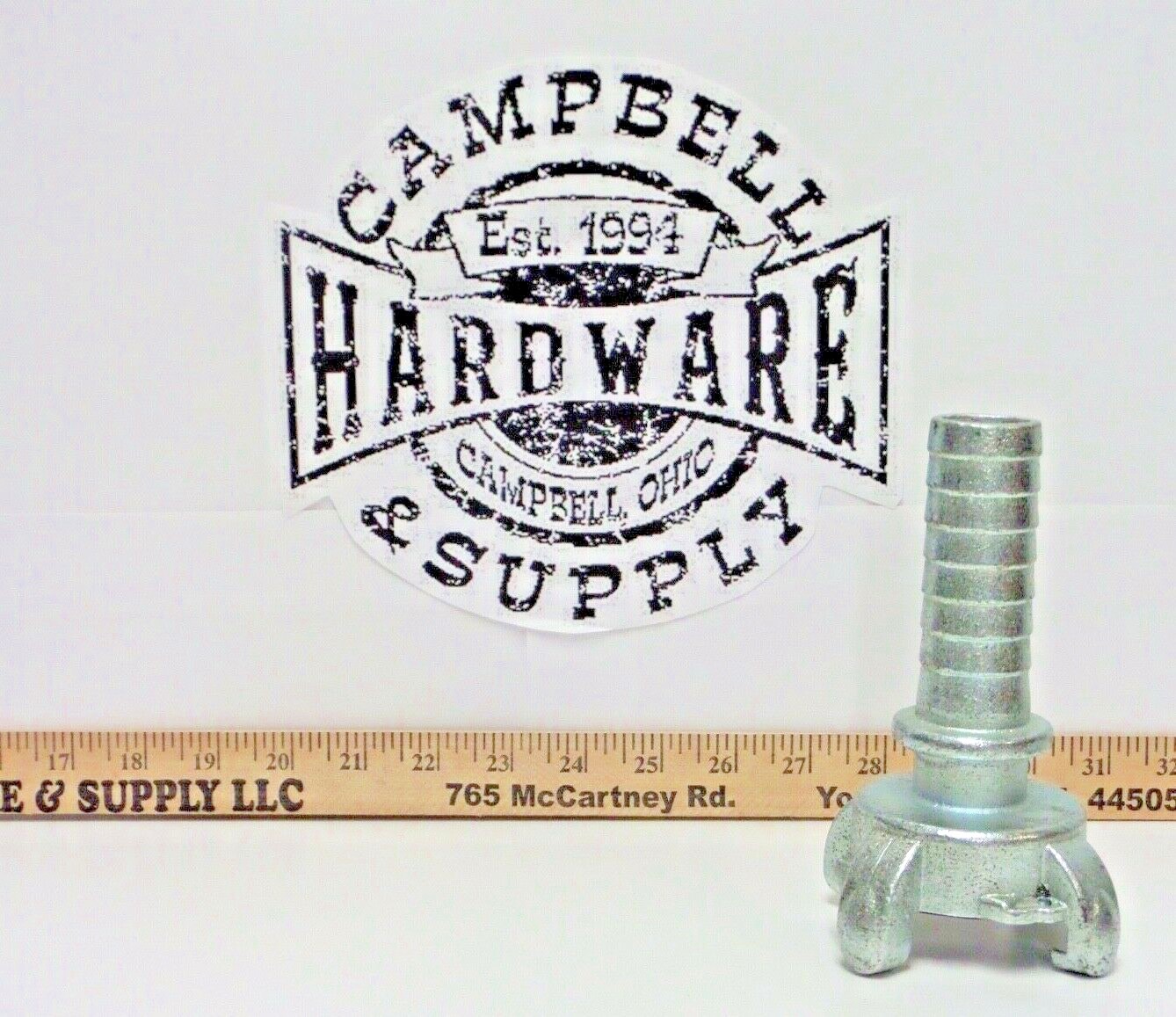 1-1/4" Global Air Hose Fitting, 4 Lug Steel Crows Foot Barb Compressor ...