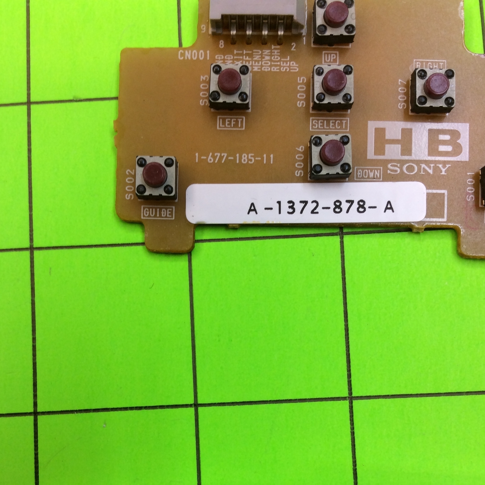 Sony SAT-B55 Cable Box Key Button Board 1-677-185-11 A-1372-783-A for ...