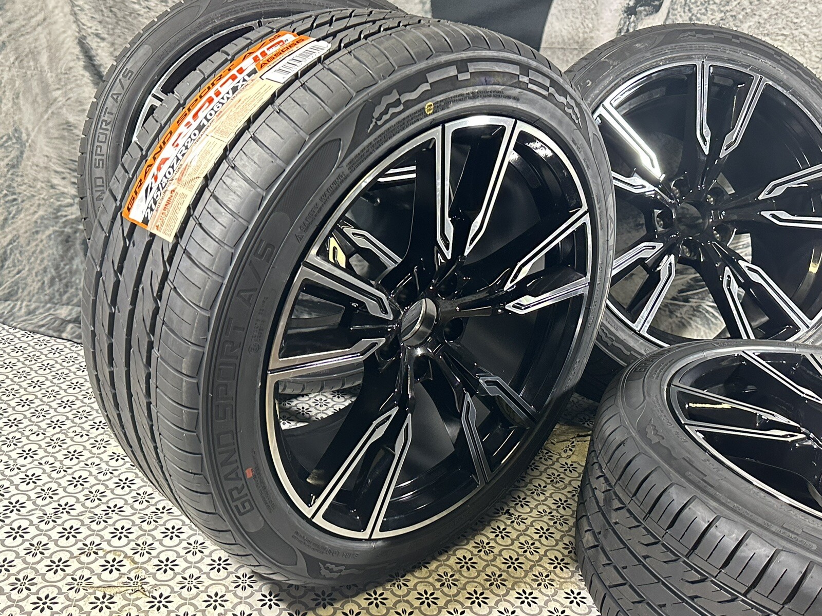 20" BMW E70 F15 X5 E7 X6 OEM Y-Spoke 20x11/10 214 RIMS Black Wheels ...