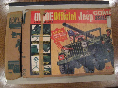 1964 GI Joe Vintage Hasbro 12” 5 Star Jeep Original Box PIECES, Wall ...