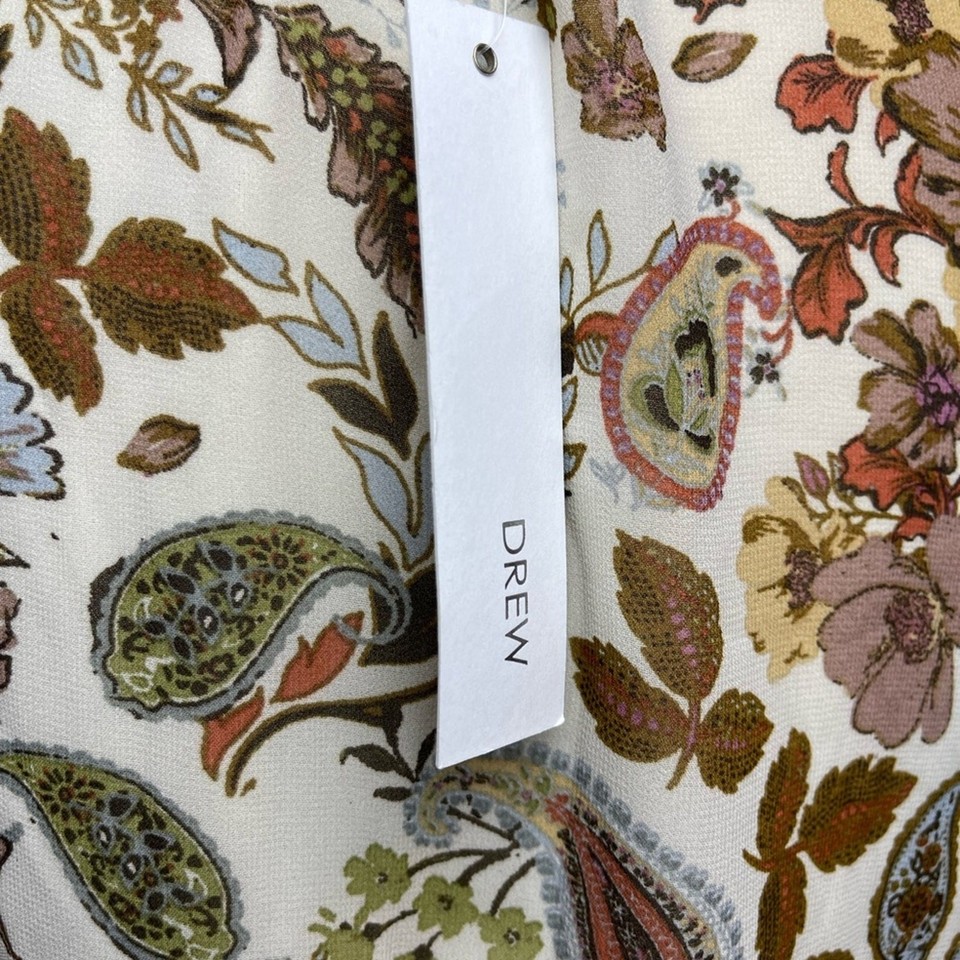 NWT Anthropologie DREW Wrap Dress Fall Autumn Wedding Flowy Paisley ...