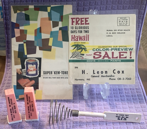 HTF H Leon Cox Harmony Maryland MD Ephemera Salt & Pepper Egg Beater ...