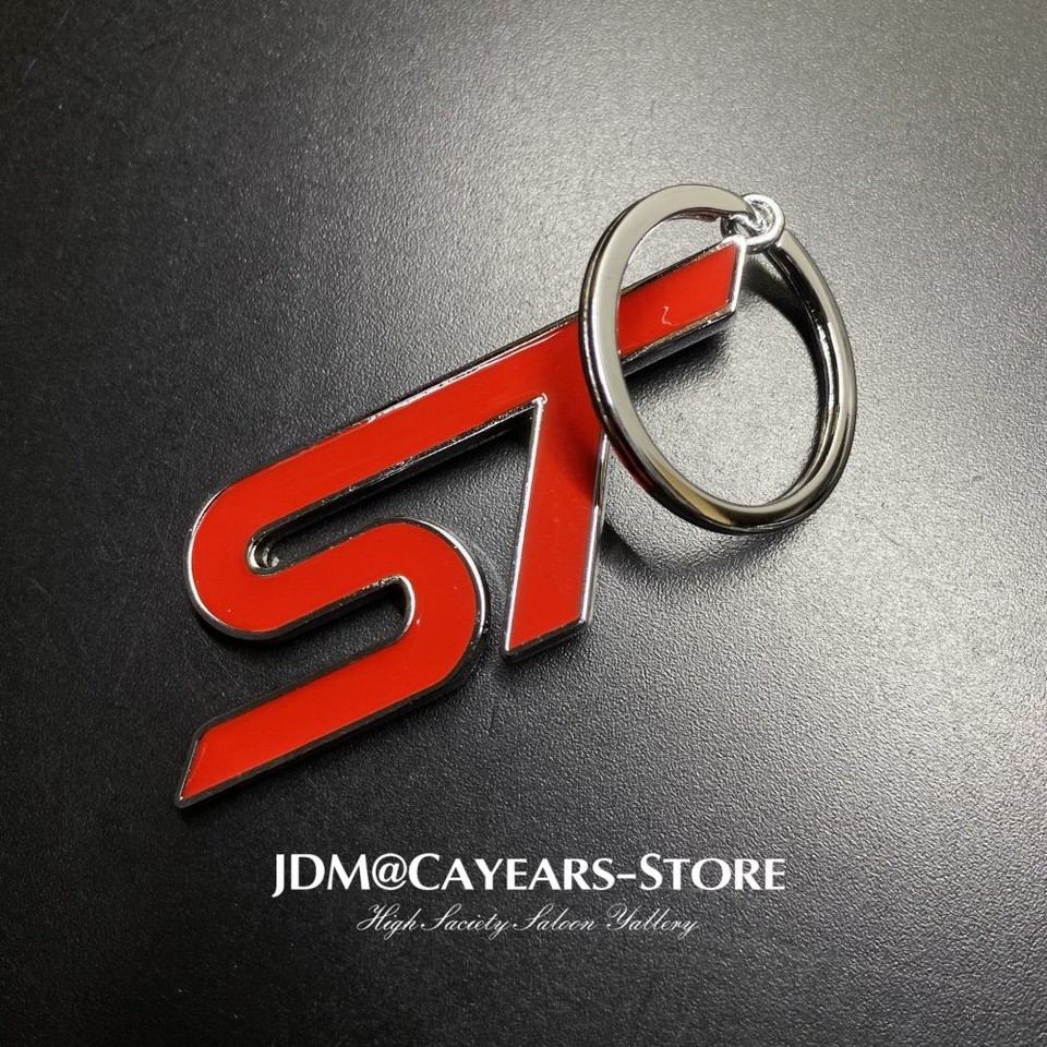 1x Blue RS Car KeyChains Luxury Alloy Metal Racing Modified Key Ring ...