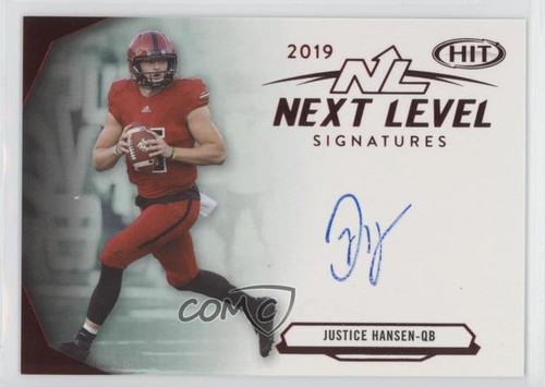 2019 Sage Hit Premier Draft Next Level Signatures Justice Hansen Auto ...