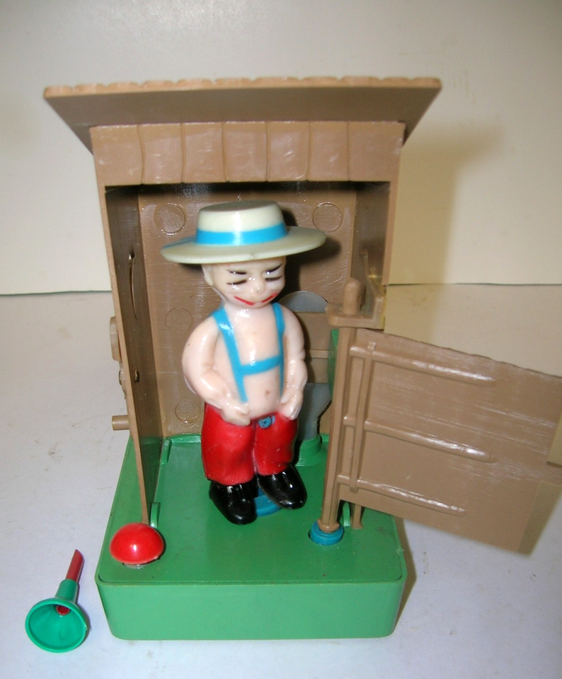 Vintage The Outhouse Novelty Toy Hong Kong 1950s Barware BRECHNER, Gag ...