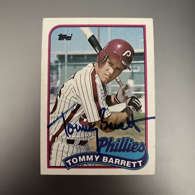 TOMMY BARRETT 1989 TOPPS AUTOGRAPHED SIGNED AUTO BASEBALL CARD | eBay